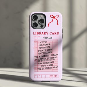 Custom Library Card Phone Case: Booklover Personalized Gift for Iphone ...