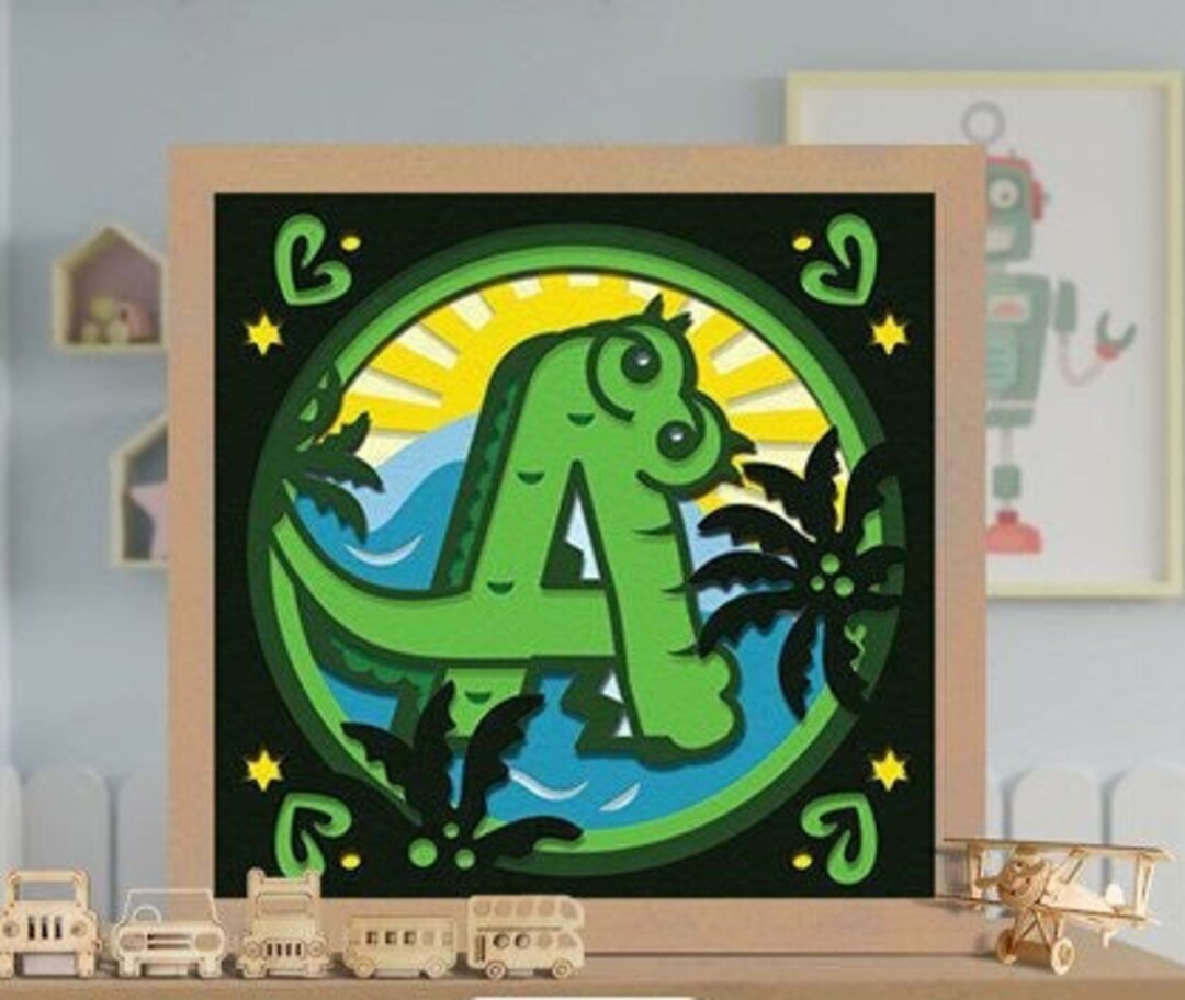 Personalized Initial Shadow Box | 3D Paper Craft Unique Gifts for ...