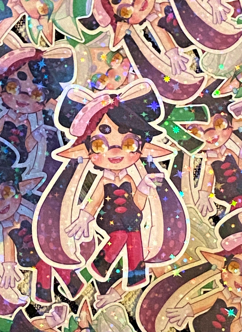 Splatoon, Squid Sisters Holographic Stickers - Etsy