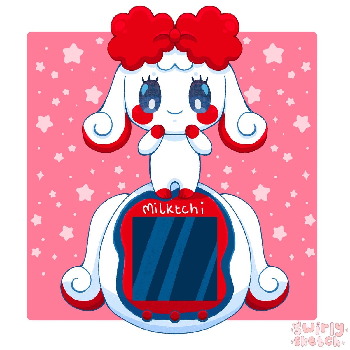 Tamagotchi, Kuchipatchi, Milktchi, Mametchi Small Square Prints - Etsy