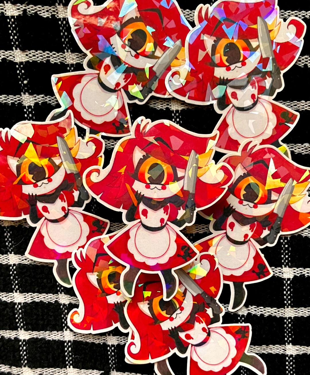 Hazbin Hotel, Niffty Holographic Stickers - Etsy