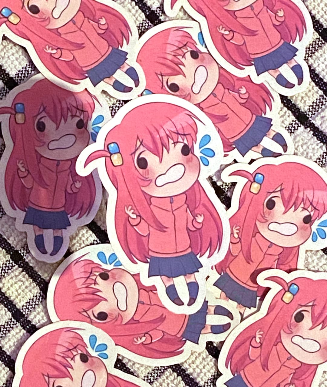 Bocchi the Rock, Bocchi Holographic, Laminated Stickers - Etsy