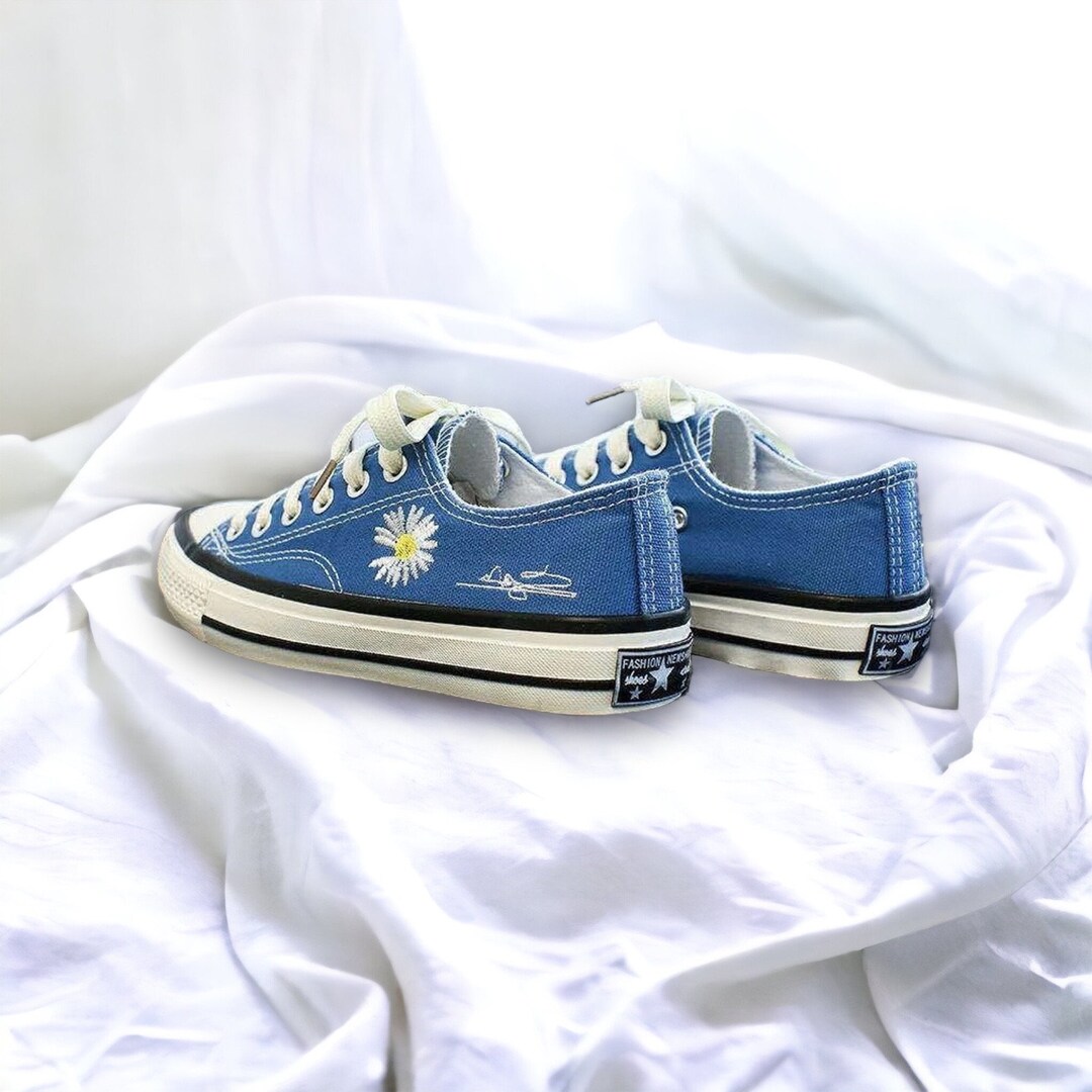 Summer Daisy Converse Style Vans Style Sneakers Womens - Etsy