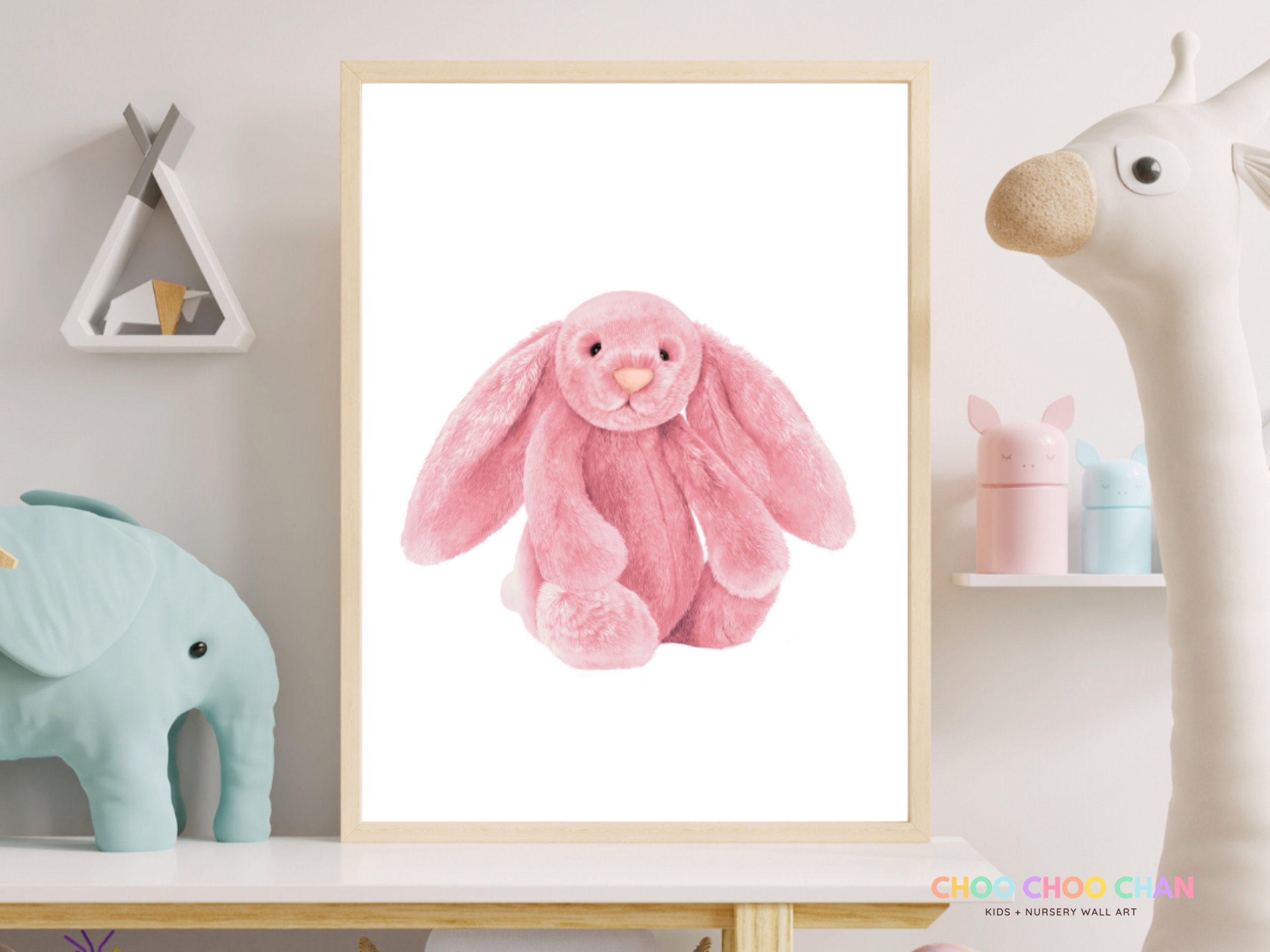 Jellycat Bunny Nursery Wall Art Bunny Traditional Nursery Print Rabbit ...