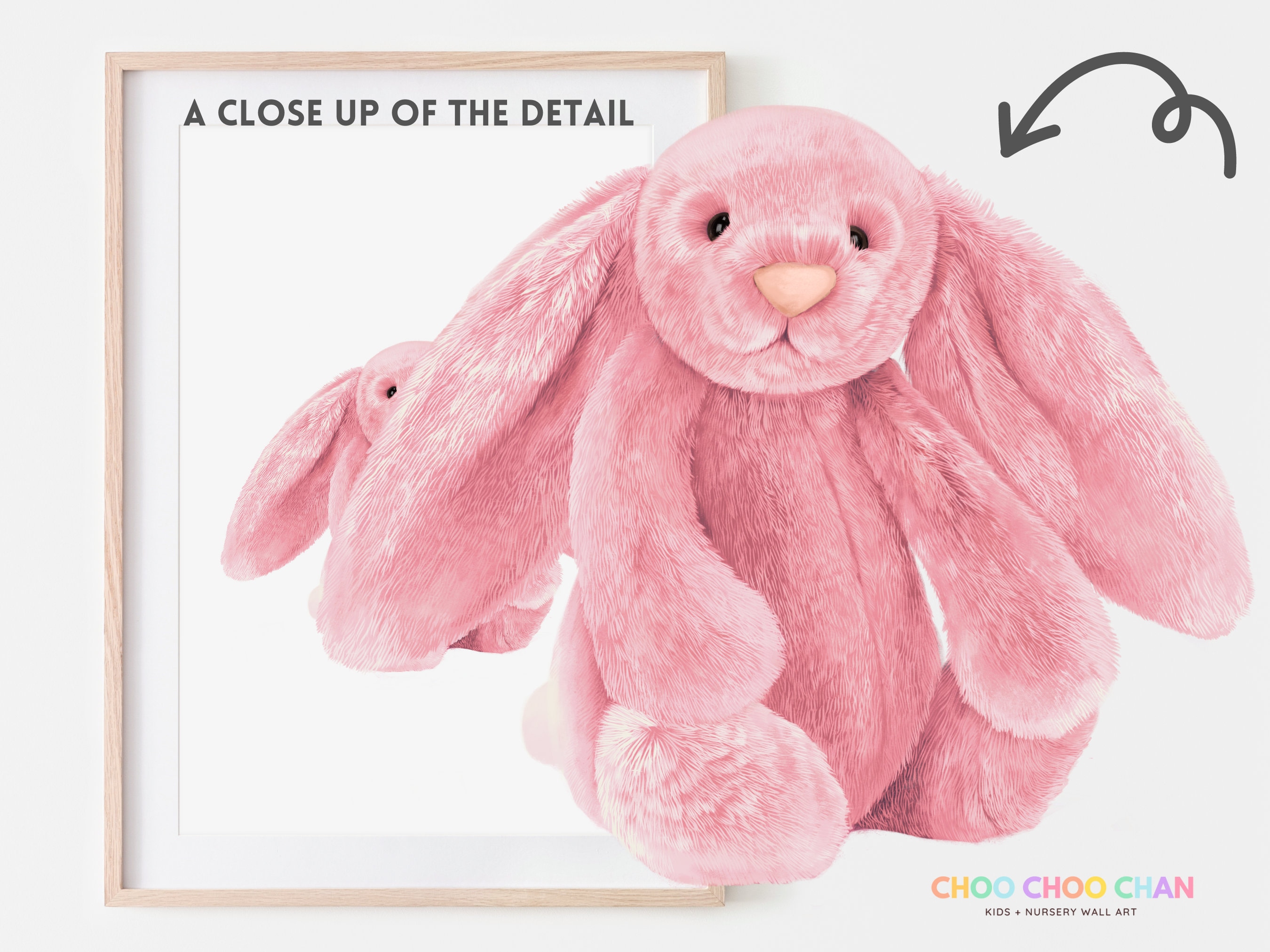 Jellycat Bunny Nursery Wall Art Bunny Traditional Nursery Print Rabbit ...