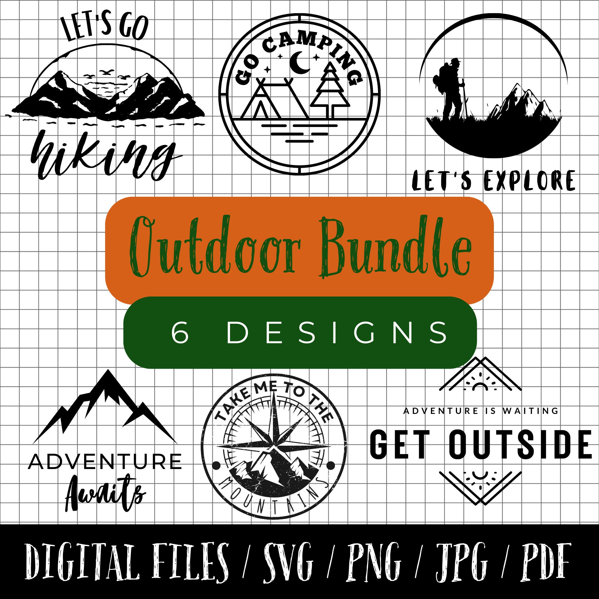 Outdoor Digital Bundle / Hiking Bundle / Camping Bundle / - Etsy