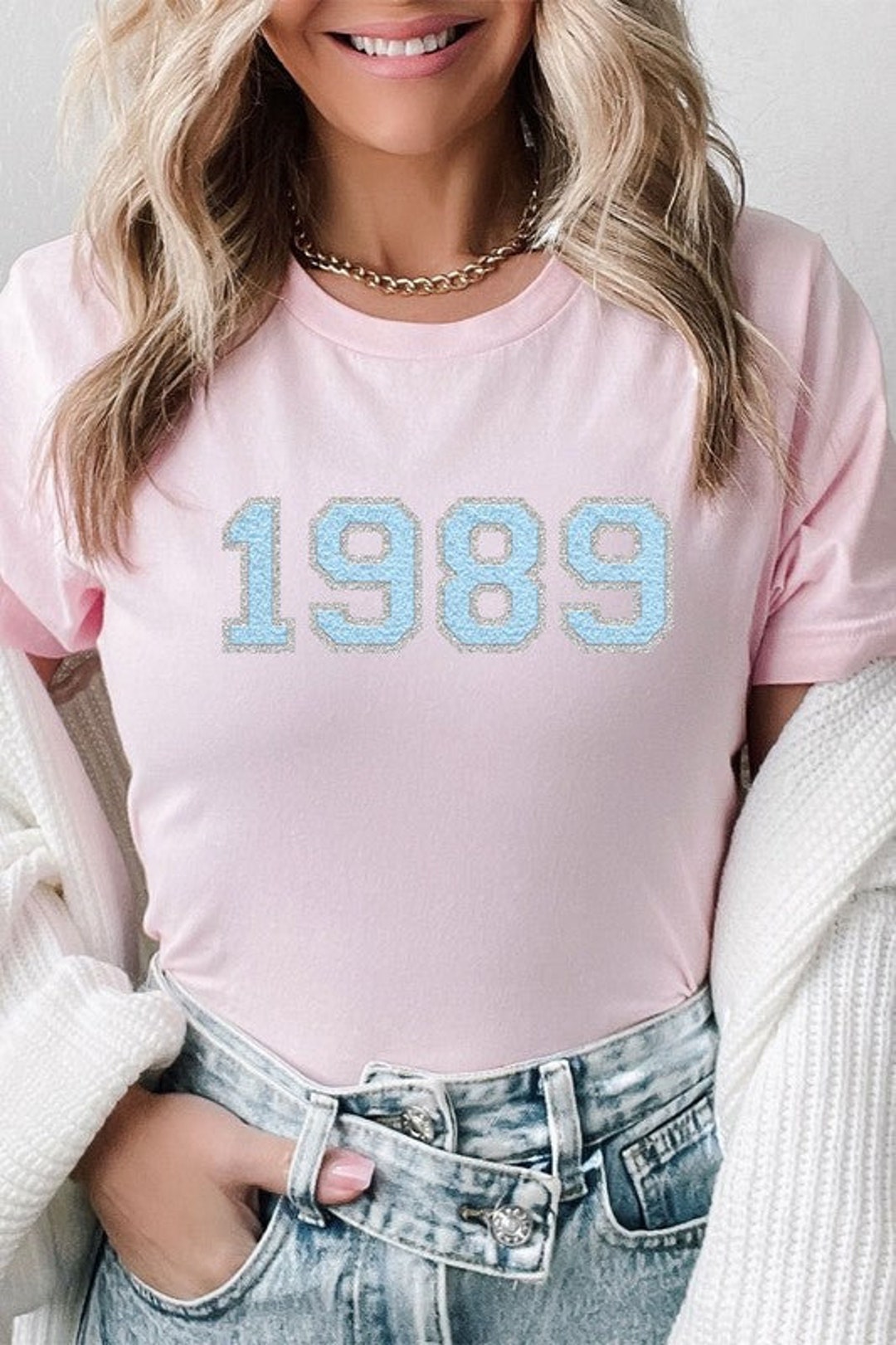 1989 Faux Chenille Taylor Swift Plus Size Graphic Tee - Etsy