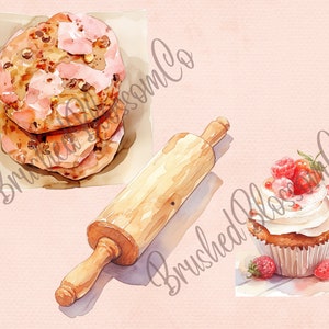 Bakery Watercolor Clipart Set, Cute Clipart Set, Baked Goods Cliparts ...