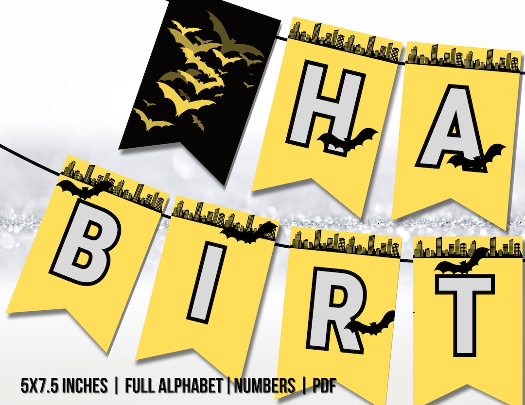 Superhero Birthday Banner | Superhero Party Decorations | Full Alphabet ...