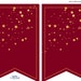 Printable Gold Glitter Alphabet and Numbers Bunting Banner Burgundy ...