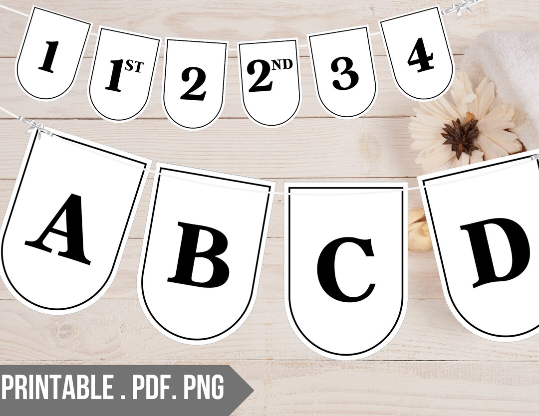 Simple Printable Banner, Birthday Party, Shower Decoration, Bulletin ...