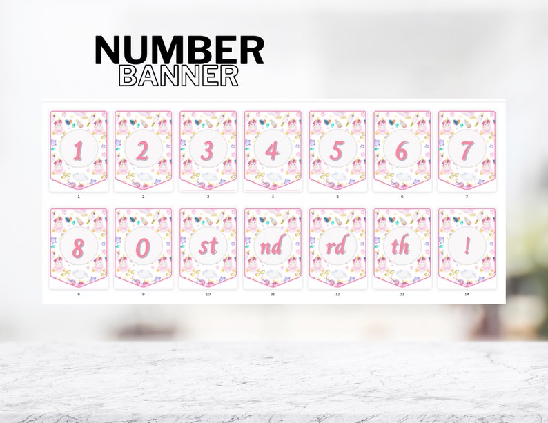 Magical Unicorn Theme Happy Birthday Banner Printable - Etsy