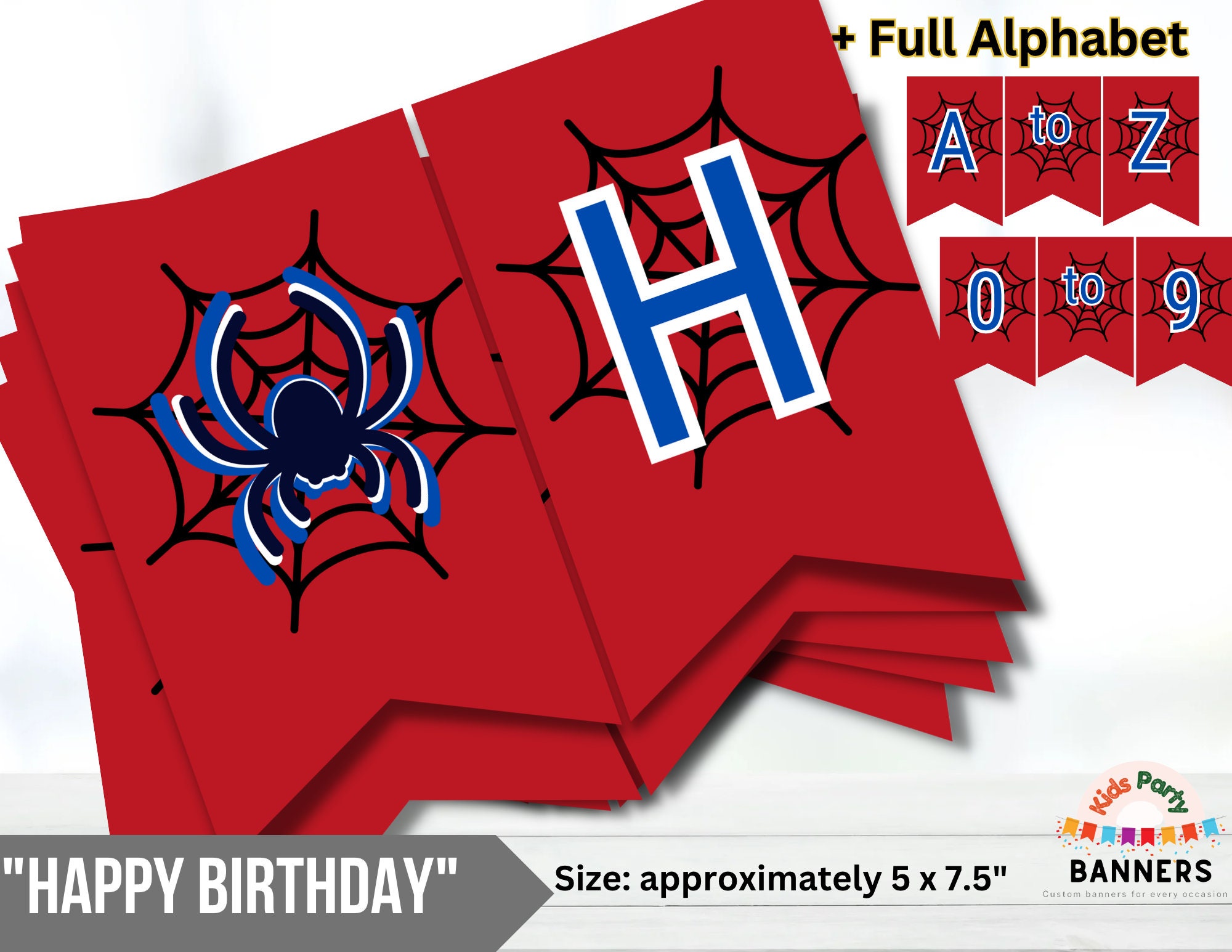 Superhero Birthday Banner Customizable Superhero Party Decorations Full ...