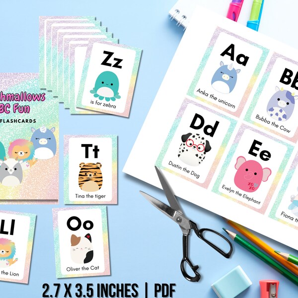 Printable Squishmallow Alphabet - Etsy