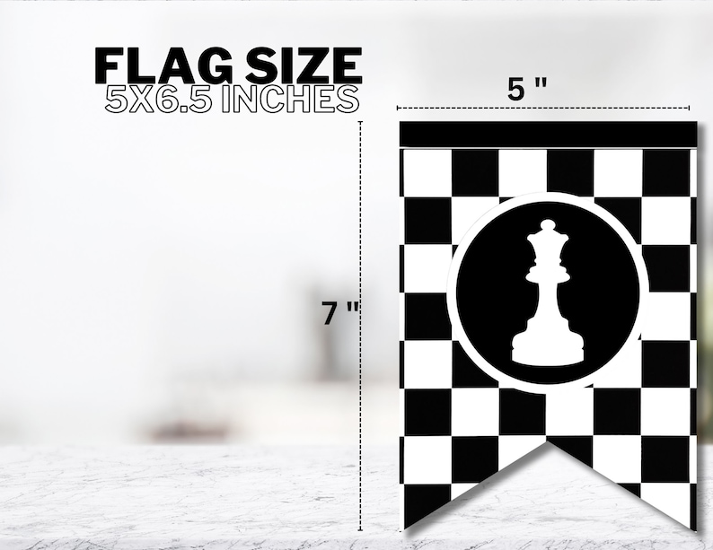 Chess Theme Alphabet & Numbers Banner Flags - Printable Digital ...