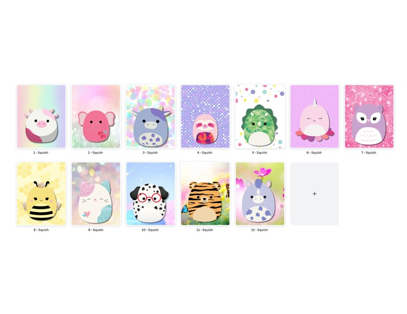Squishmallows Poster Bundle - Instant Download | Set of 12 | Kids' Room ...