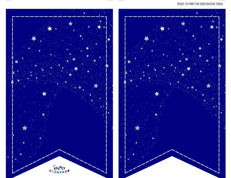 Silver Glitter on Navy Blue Background Party Bunting Banner Alphabet ...