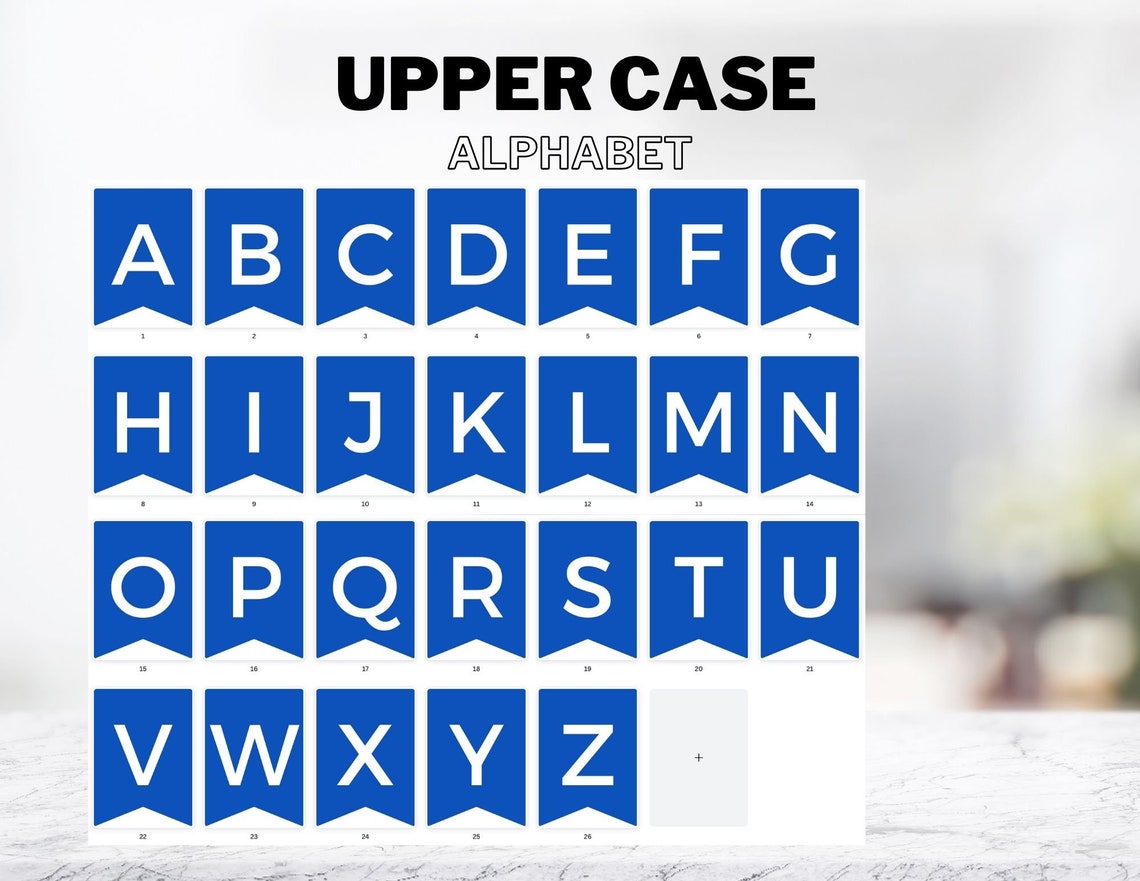 Printable Instant Download Blue Happy Birthday Banner Flags - Etsy