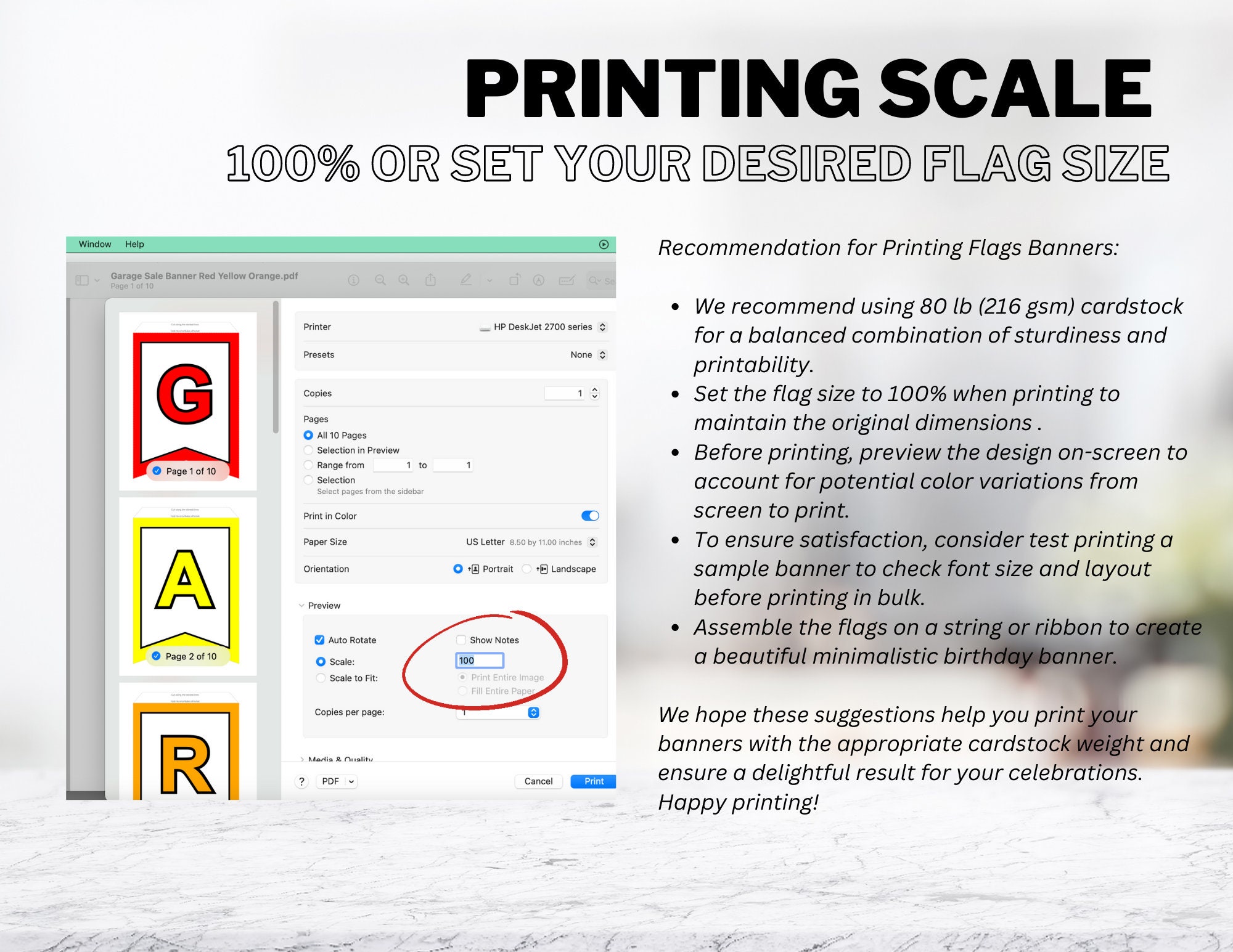 Garage Sale Banner Flags Printable Digital Download Bright - Etsy