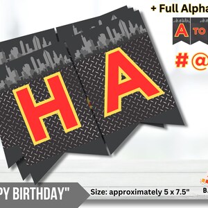 Superhero Birthday Banner | Superhero Party Decorations | Full Alphabet ...