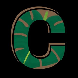 Jungle Safari Alphabet Letters A-Z | Monstera Leaf Printable Banner ...