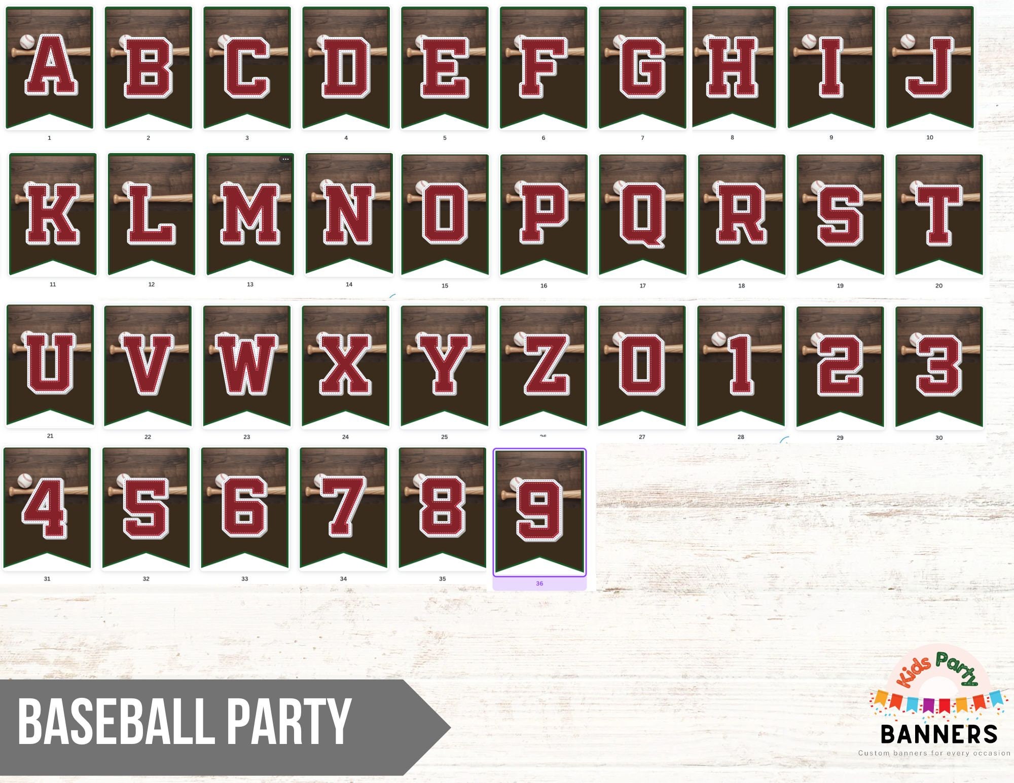 Baseball Party Banner Printables Baseball Birthday Banner - Etsy