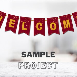 Printable Gold Glitter Alphabet and Numbers Bunting Banner - Burgundy ...