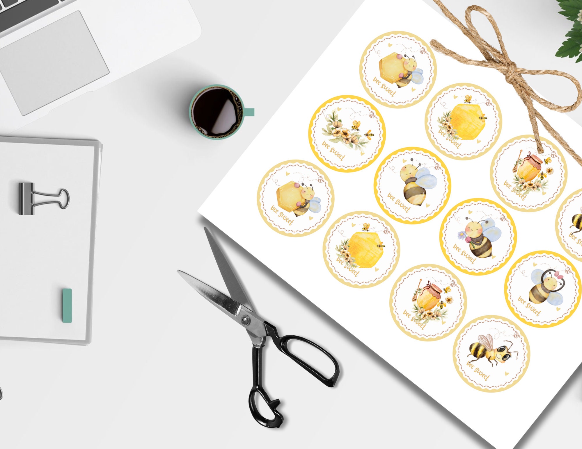 Bee Theme Cupcake Toppers for Bee Birthday, Garden Bee Gathering ...