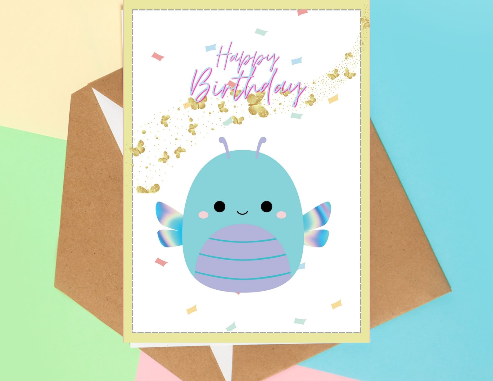 Printable Squishmallows Happy Birthday Party Cards Set of 12 Adorable ...