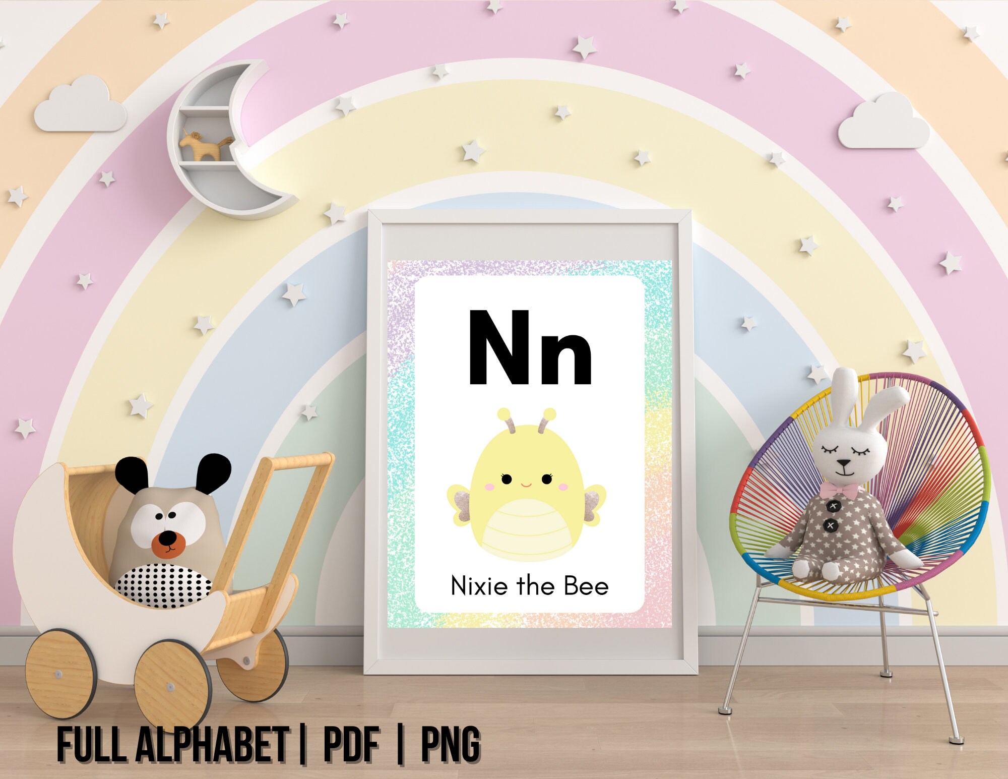 Squishmallow Alphabet Poster Set for Kids Room Decor and Homeschooling ...