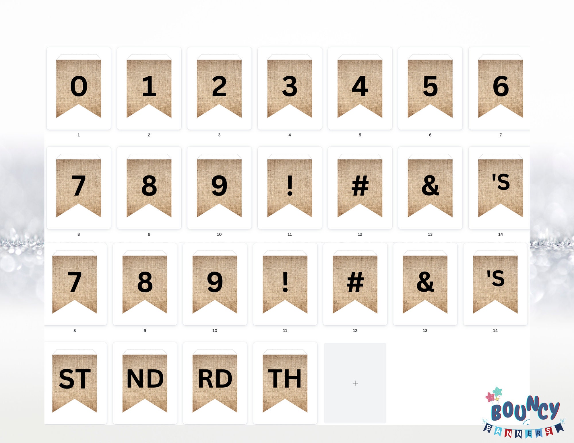 Rustic Burlap Alphabet Flags: Printable Letters, Punctuations, and ...