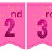 Hot Pink Glitter With Gold Stars Confetti Alphabet and Numbers Party ...