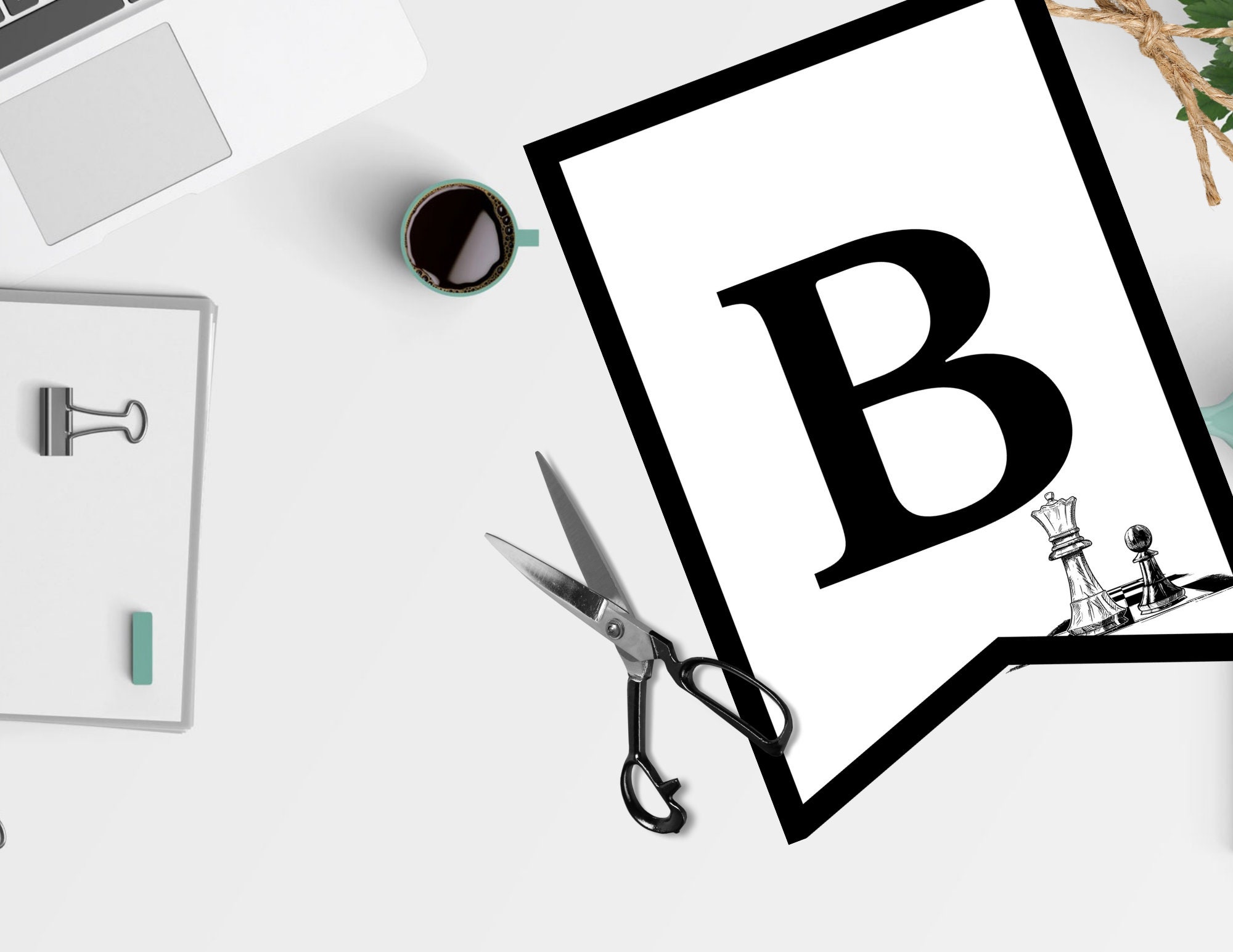 Chess Theme Alphabet & Numbers Banner Flags - Printable Digital ...