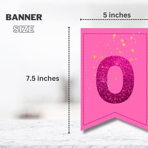 Hot Pink Glitter With Gold Stars Confetti Alphabet and Numbers Party ...