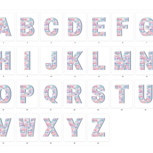 Mermaid Scales Alphabet Banner Flags - Printable Instant Download PDF ...