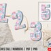 Mermaid Scales Numbers Banner Flags Printable Instant Download PDF ...