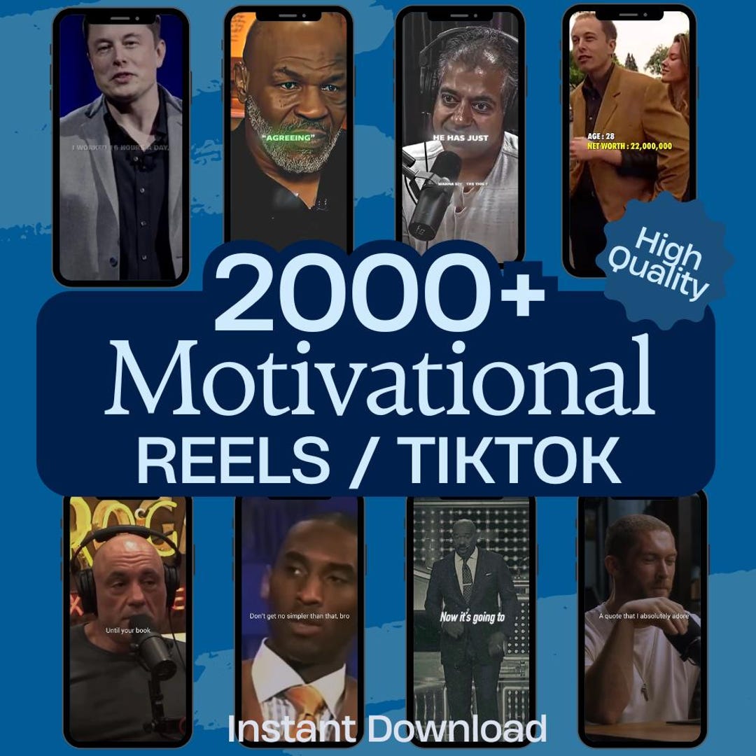 2,000+ Motivational Reels Bundle - Tiktok Video , Youtube Shorts ...