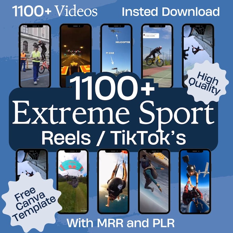 1100+ Viral Extreme Sport Videos Bundle | Tiktok, Instagram, Youtube ...
