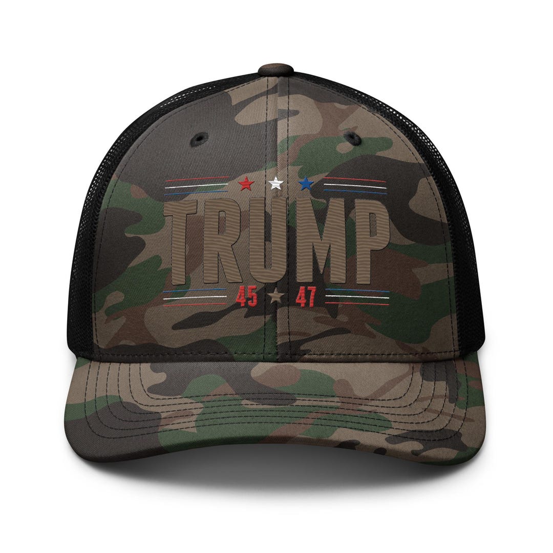 Camouflage Embroidered Trump Trucker Hat MAGA - Etsy