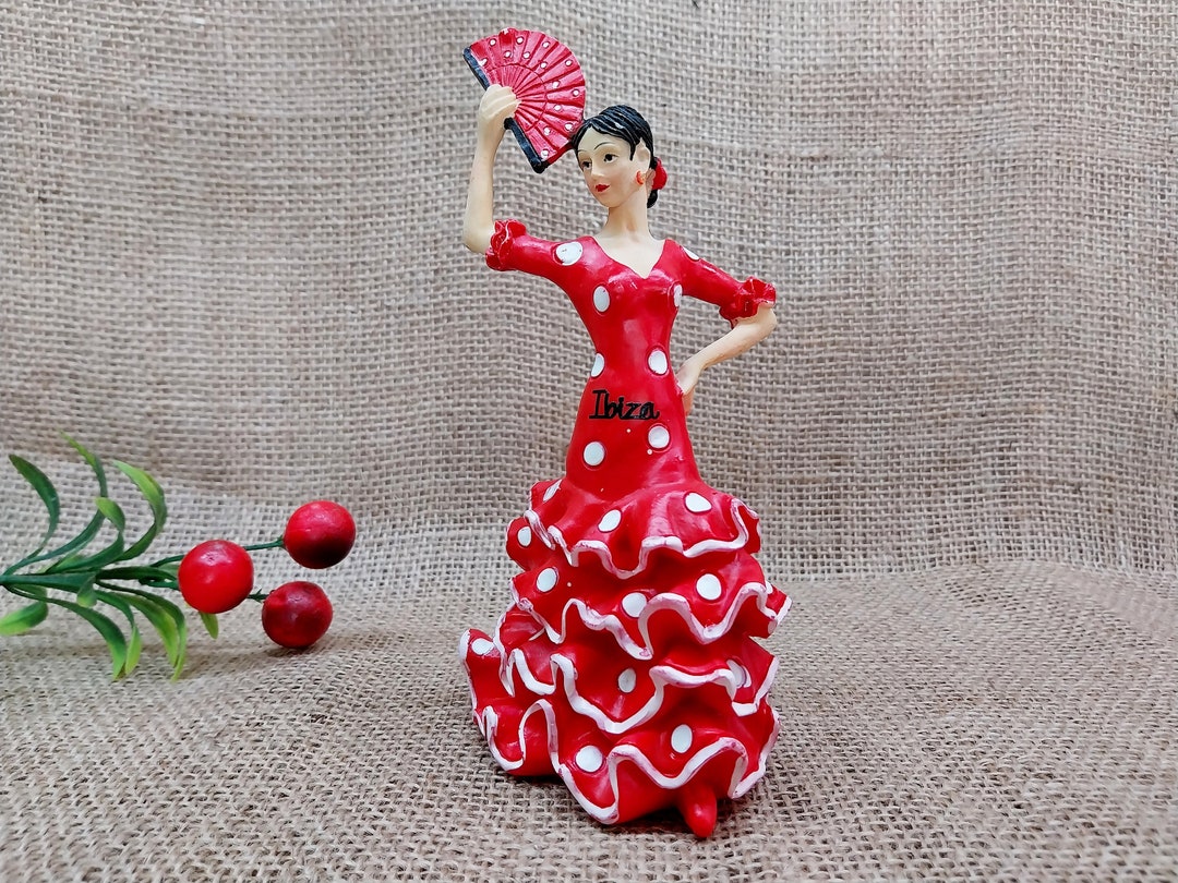 Spanish Flamenco Dancing Woman Figurine Ibiza Flamenco Woman - Etsy