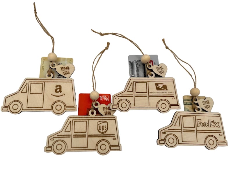 UPS Delivery Truck Ornament: Postal Worker Gift Card Holder - Etsy