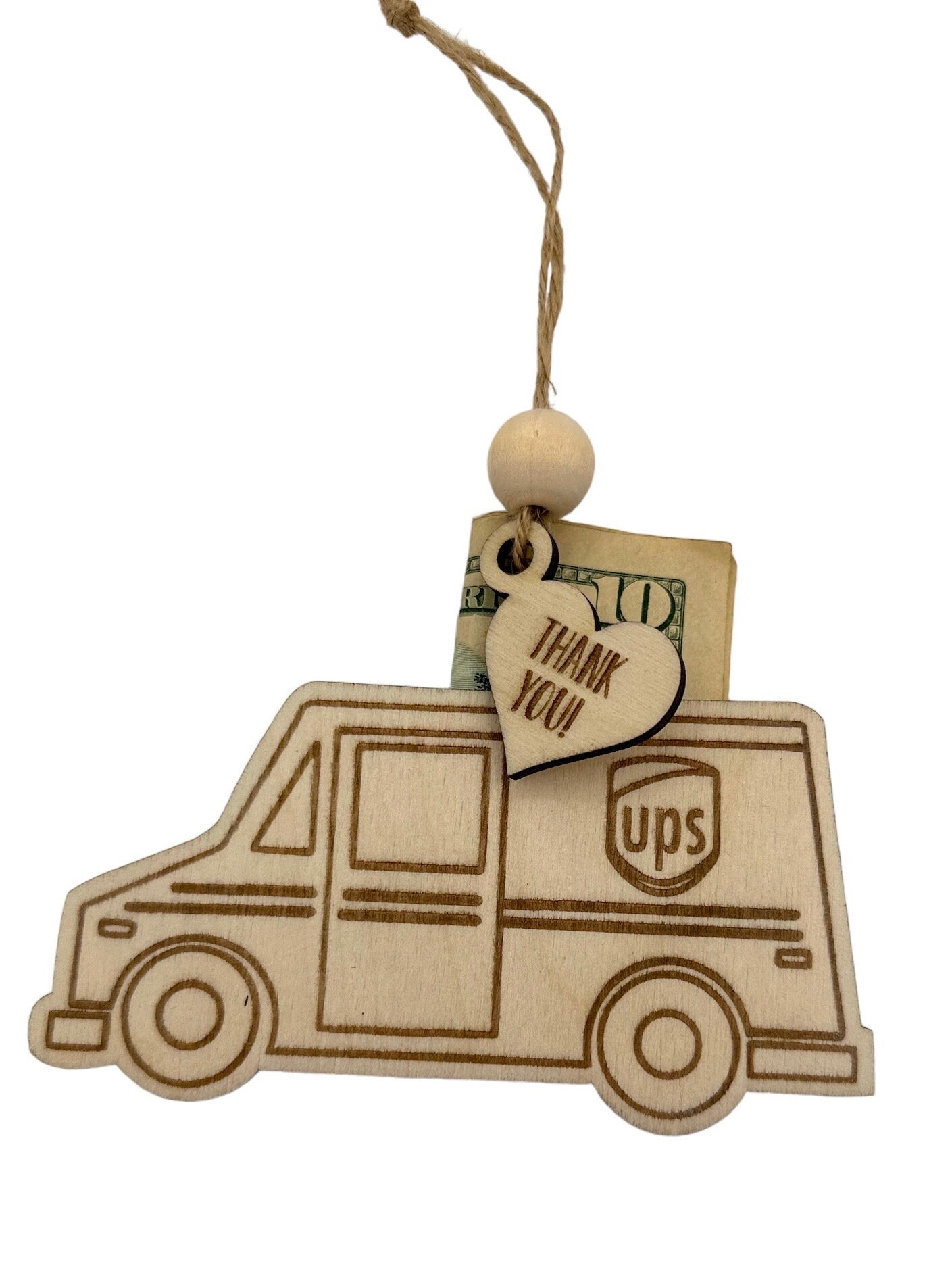 UPS Delivery Truck Ornament: Postal Worker Gift Card Holder - Etsy