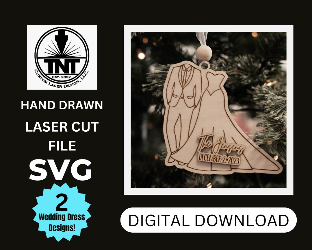 Wedding Ornament SVG: Hand Drawn 2023 Christmas Ornament Designs ...