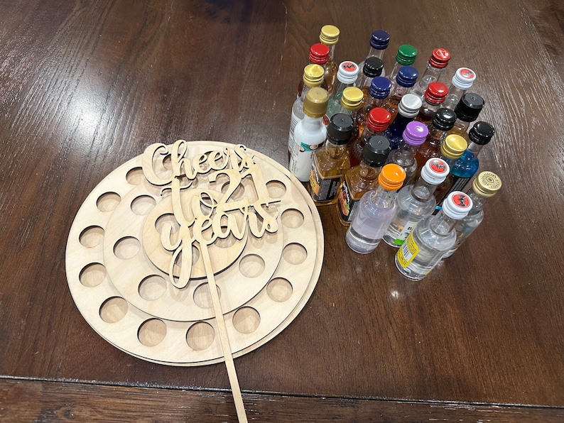 DIGITAL FILE 3 Tier Shot Cake SVG, 21st Birthday Gift, Mini Liquor ...