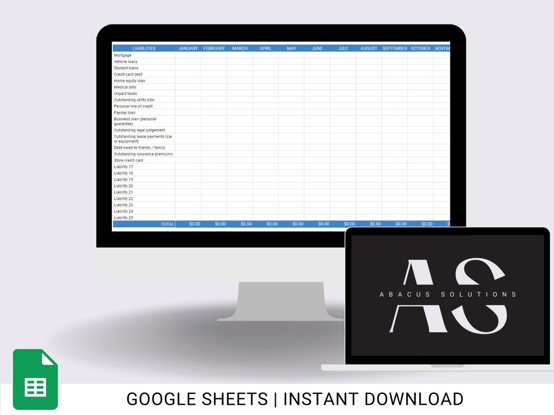 Ultimate Net Worth Tracker Google Spreadsheet | Asset Planner ...