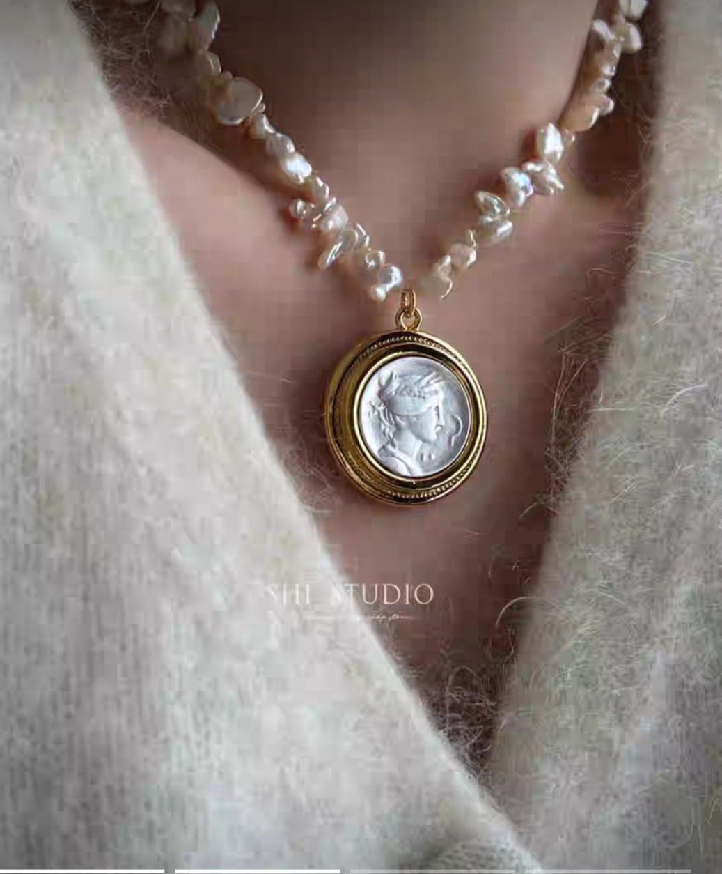 18K Electroplated Real Gold Diamond Hercules Ancient Coin Necklace Star ...