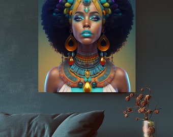 Nephthys - Digital Art - AI Art - Black Art - Afrofuturism - Fantasy Ai ...