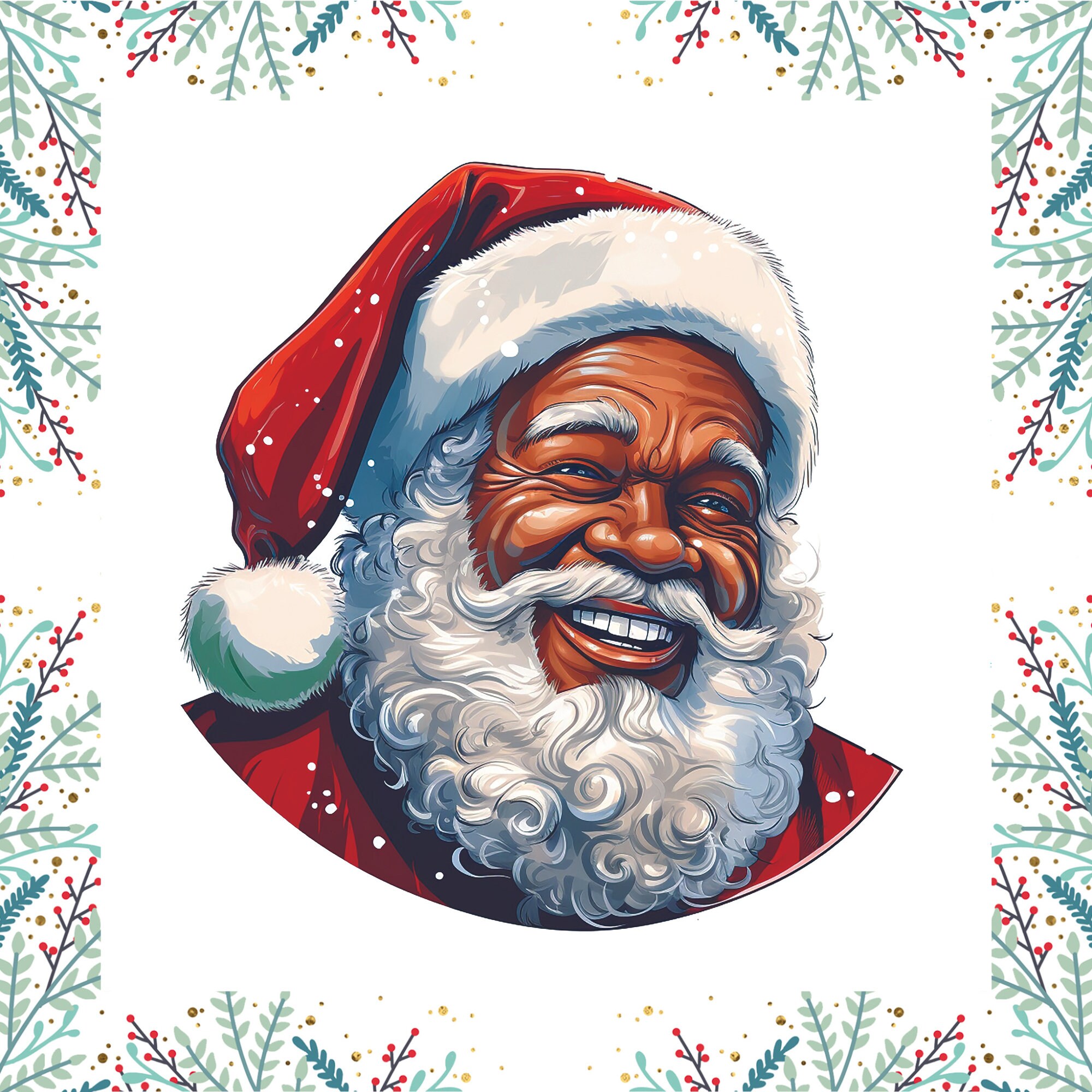 African American Santa - Digital Art - AI Art - Black Art - African ...