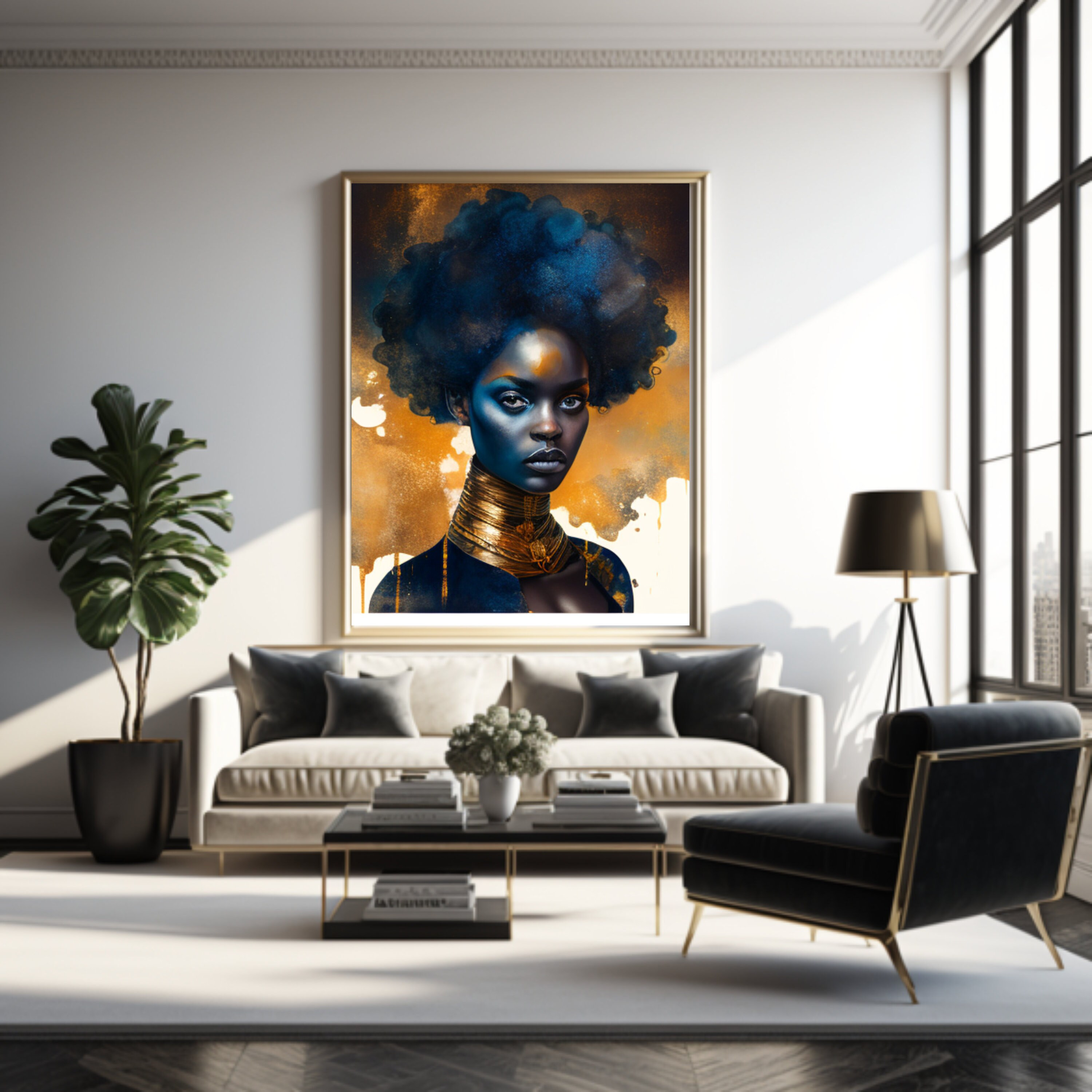 Nephthys - Digital Art - AI Art - Black Art - Afrofuturism - Fantasy Ai ...
