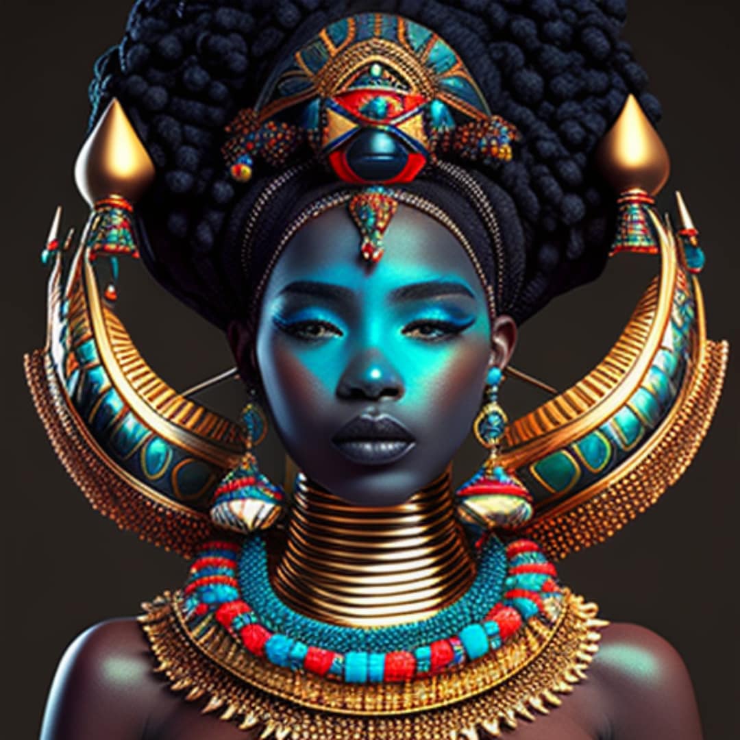 Inanna - Digital Art - AI Art - Black Art - Afrofuturism - Fantasy AI ...